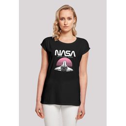T-Shirt F4NT4STIC "NASA Space Shuttle Sunset", Damen, Gr. M, schwarz, Obermaterial: 100% Baumwolle, regular fit, Rundhals, ohne B&uuml;ndchen, Shirts T-Shirt, Damen,Premium Merch,Regular-Fit,Kurze &Auml;rmel,Bedruckt