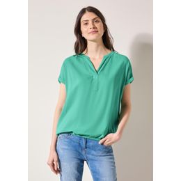Shirtbluse Cecil, Damen, Gr. XXL (46), gr&uuml;n (agave gr&uuml;n), Stoff, 100% Viskose, unifarben, gerade normal, Rundhals, B&uuml;ndchen, Blusen, aus softer Viskose