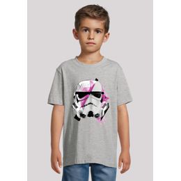 T-Shirt F4NT4STIC "Star Wars Stormtrooper Sketch", M&auml;dchen, Gr. 122/128, grau (erdgrau), Obermaterial: 100% Baumwolle, regular fit, Rundhals, ohne B&uuml;ndchen, Shirts T-Shirt, Premium Qualit&auml;t
