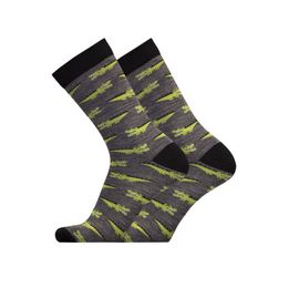 Socken UphillSport "CROCODILE 2er Pack", Damen, Gr. 47-50, grau, 58% Wolle, 40% Polyamid, 2% Elasthan, mehrfarbig, Socken Socken, in atmungsaktiver Qualit&auml;t