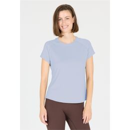 ENDURANCE ATHLECIA Funktionsshirt ATHLECIA "Gaina", Herren, Gr. 34, blau (hellblau), 94% Polyester, 6% Elasthan, unifarben, normal, Rundhals, Shirts Funktionsshirt, aus weichem Material mit recycelten Anteilen