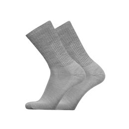 Socken UphillSport "MERINO SPORT 2er Pack", Damen, Gr. 35-38, grau (hellgrau), 64% Wolle, 34% Polyamid, 2% Elasthan, unifarben, Socken Socken, in atmungsaktiver Qualit&auml;t