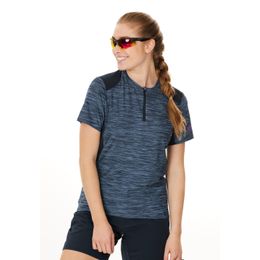 Funktionsshirt Endurance "Marimba", Damen, Gr. 38, blau, 93% Polyester, 7% Elasthan, unifarben, normal, Rundhals, Shirts Funktionsshirt, mit praktischer Quickdry-Technologie