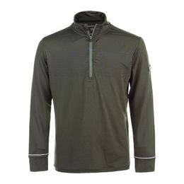 Langarmshirt Endurance "Loopy Jr.", Jungen, Gr. 152, gr&uuml;n (dunkelgr&uuml;n, gr&uuml;n), 88% Polyester, 12% Elasthan, bedruckt, normal, ohne Ausschnitt, Shirts Langarmshirt, mit schnell trocknender QUICK DRY Technologie