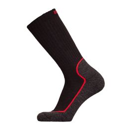 Socken UphillSport "SUOMU", Damen, Gr. 35/38, grau (grau, rot), 65% Wolle, 26% Polyamid, 8% Polypropylen, 1% Elasthan, mehrfarbig, Socken Socken, mit mehrlagiger Struktur