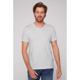 V-Shirt CAMP DAVID, Herren, Gr. XL, grau (grai), Material: 100% Baumwolle, unifarben, regular fit normal, eingesetzt gerader Abschluss, Shirts, aus Baumwolle