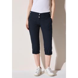 3/4-Hose Cecil, Damen, Gr. 28, L&auml;nge 22, blau (universal blau), Web, 98% Baumwolle, 2% Elasthan, unifarben, comfort fit 3/4-L&auml;nge, Hosen, aus Baumwolle mit Stretchanteil