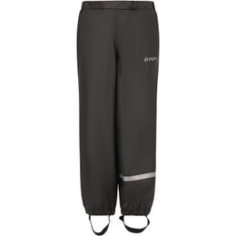 Regenhose ZIGZAG "Bison", M&auml;dchen, Gr. 104, EURO-Gr&ouml;&szlig;en, schwarz, 100% Polyester, unifarben, Hosen Regenhose, mit praktischen Fu&szlig;schlaufen
