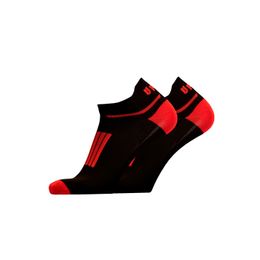 F&uuml;&szlig;linge UphillSport "FRONT LOW 2er Pack", Herren, Gr. 39-42, schwarz (schwarz, rot), 60% Polypropylen, 37% Polyamid, 3% Elasthan, mehrfarbig, unifarben, Socken, mit gepolstertem Rist