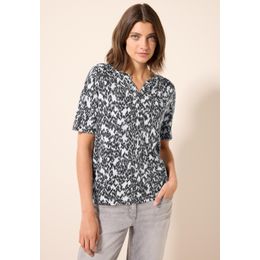Tunikashirt Cecil, Damen, Gr. XL (44), wei&szlig; (vanillewei&szlig;), Web, 50% Modal, 50% Baumwolle, bedruckt, comfort fit normal, Rundhals, B&uuml;ndchen, Shirts, mit grafischem Muster