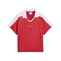 Trainingsshirt Puma "T7 Relaxed Fu&szlig;balltrikot Damen", Damen, Gr. L, rot (for all time rot), Obermaterial: 100% Polyester; Rippe: 5% Elasthan, 95% Polyester; Einsatz: 100% Polyester, relaxed fit, Shirts
