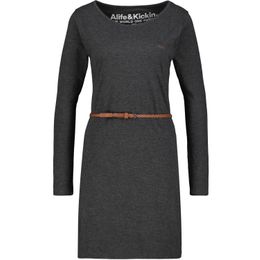 alife and kickin Blusenkleid ALIFE & KICKIN "Damen EllinAK A", Damen, Gr. XS, Normalgr&ouml;&szlig;en, grau (moonless melange), 65% Baumwolle, 35% Polyester, Kleider Blusenkleid