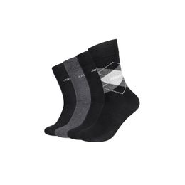 JOOP! Socken JOOP "Socken 4er Pack", Damen, Gr. 39-42, schwarz (schwarz mix), 85% Baumwolle, 12% Polyamid, 3% Elasthan, kariert, Socken Socken, 4er Pack Elegante Geschenkbox, Aus OCS-zertifizierter Baumwolle gefertigt