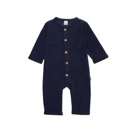 Overall Liliput, M&auml;dchen, Gr. 56, EURO-Gr&ouml;&szlig;en, blau (dunkelblau), 80% Baumwolle, 20% Polyester, Overalls Overall, aus weichem geripptem Material