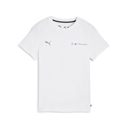 T-Shirt Puma "BMW M Motorsport ESS+ Logo T-Shirt Jugendliche", M&auml;dchen, Gr. 116, wei&szlig;, Obermaterial: 100% Baumwolle; Rippe: 20% Polyester, 80% Baumwolle, clean, regular fit, Rundhals, Shirts T-Shirt