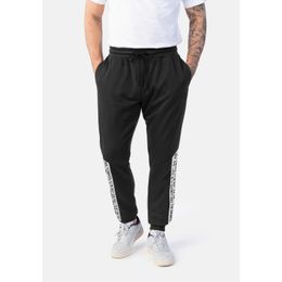 Sporthose HERO by John Medoox "JAMES Jogginghose Sportspant", Herren, Gr. XL, schwarz, Sweatware, 60% Baumwolle, 40% Polyester, gerade, unten schmal lang, Hosen Sporthose, Sporthose Tapered Fit Sport Funktionsqualit&auml;t f&uuml;r Herren