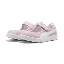 Sneaker Puma "Courtflex v3 Lina Sneakers M&auml;dchen", M&auml;dchen, Gr. 32, wei&szlig; (rose mauve wei&szlig; pink), Obermaterial: Synthetik, Textil; Futter: Textil; Innensohle: Textil; Laufsohle: Synthetik, Gummi, Schuhe Sneaker