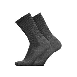 Socken UphillSport "MERINO SPORT 2er Pack", Damen, Gr. 47-50, grau, 64% Wolle, 34% Polyamid, 2% Elasthan, unifarben, Socken Socken, in atmungsaktiver Qualität