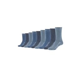 Socken Mustang "Socken 9er Pack", Damen, Gr. 39-42, grau (stone mix), 55% Baumwolle, 41% Polyester, 2% Polyamid, 2% Elasthan, Socken Socken