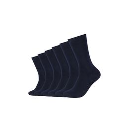 Socken s.Oliver "Socken 6er Pack", Damen, Gr. 35/38, blau (navy), 80% Baumwolle, 17% Polyamid, 3% Elasthan, uni, Socken