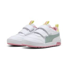 Sneaker Puma "Multiflex 2 Colour Sneakers Kinder", Kinder, Gr. 27,5, weiß (weiß light moss grün), Obermaterial: Synthetik; Futter: Synthetik; Innensohle: EVA; Laufsohle: Gummi, Schuhe