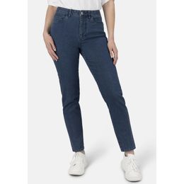 5-Pocket-Jeans STOOKER WOMEN "Nizza Denim Basic Tapered Fit", Damen, Gr. 38, Länge 30, blau (blau denim), Denim/Jeans, 82% Baumwolle, 17% Polyester, 1% Elasthan, gerade, unten schmal lang, Jeans, Tapered Fit Casual Clean Wash Denim Jeans für Damen