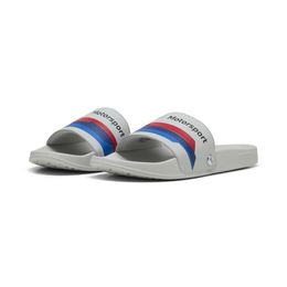 Sandale Puma "BMW M Motorsport Logo Leadcat 2.0 Slides Erwachsene", Damen, Gr. 39, grau (cool light gray), Obermaterial: Synthetik; Futter: Textil; Innensohle: Synthetik; Laufsohle: Synthetik, Schuhe Sandale
