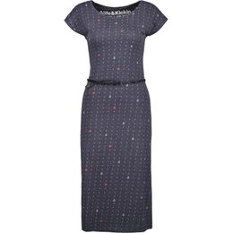 alife and kickin Sommerkleid ALIFE & KICKIN "Damen MelliAK B", Damen, Gr. S, Normalgr&ouml;&szlig;en, blau (marine melange), 65% Baumwolle, 35% Polyester, Kleider Sommerkleid