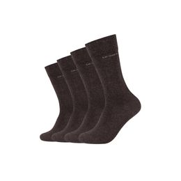 Socken Camano "ca-soft", Herren, Gr. 35-38, braun (dunkelbraun, meliert), Baumwollmischung, meliert, normal, Socken, mit verstärktem Fersen- und Zehenbereich