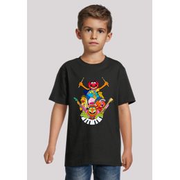 T-Shirt F4NT4STIC "Disney Muppets Dr. Teeth and The Electric Mayhem", M&auml;dchen, Gr. 110/116, schwarz, Obermaterial: 100% Baumwolle, regular fit, Rundhals, ohne B&uuml;ndchen, Shirts T-Shirt, Premium Qualit&auml;t