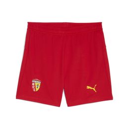 Sporthose Puma "RC Lens 25/26 Shorts Jugendliche", Kinder, Gr. 140, Normalgr&ouml;&szlig;en, schwarz (rot schwarz), 100% Polyester, unifarben, regular fit, Hosen Sporthose