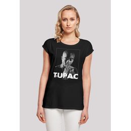 T-Shirt F4NT4STIC "Tupac Shakur Praying", Damen, Gr. 4XL, schwarz, Obermaterial: 100% Baumwolle, regular fit, Rundhals, ohne B&uuml;ndchen, Shirts T-Shirt, Print