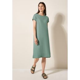 Sommerkleid Cecil, Damen, Gr. XXL (46), US-Größen, grün (matcha grün), Web, 58% Baumwolle, 42% Polyester, unifarben, gerade kniefrei, Rundhals, Bündchen, Kleider Sommerkleid, soft und trageangenehm