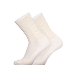 Socken UphillSport "MERINO SPORT 2er Pack", Damen, Gr. 47-50, weiß (altweiß), 64% Wolle, 34% Polyamid, 2% Elasthan, unifarben, Socken, in atmungsaktiver Qualität