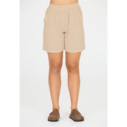 Shorts CRUZ "Melany", Damen, Gr. 36, EURO-Größen, beige (ecru), 100% Baumwolle, unifarben, Hosen Shorts, aus reiner Baumwolle