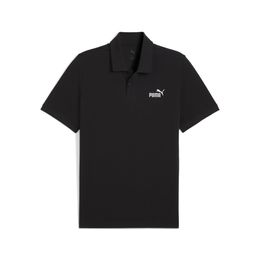 Poloshirt Puma "Essentials No. 1 Logo Pique-Poloshirt Herren", Herren, Gr. L, schwarz, Obermaterial: 96% Baumwolle, 4% Elasthan; Ärmelbund: 4% Elasthan, 96% Baumwolle; Kragen: 96% Baumwolle, 4% Elasthan, clean, regular fit, Shirts