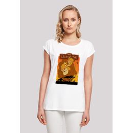 T-Shirt F4NT4STIC "'Disney K&ouml;nig der L&ouml;wen Simba und Mufasa'", Damen, Gr. L, wei&szlig;, Obermaterial: 100% Baumwolle, regular fit, Rundhals, ohne B&uuml;ndchen, Shirts T-Shirt, Damen,Premium Merch,Regular-Fit,Kurze &Auml;rmel,Bedruckt