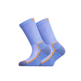 Socken UphillSport "SAANA JR 2er Pack", Damen, Gr. 34-36, blau, 45% Baumwolle, 27% Polyamid, 26% Wolle, 2% Elasthan, mehrfarbig, Socken Socken, mit Flextech-Struktur