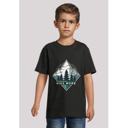 T-Shirt F4NT4STIC "Hike More Mountains", M&auml;dchen, Gr. 110/116, schwarz, Obermaterial: 100% Baumwolle, regular fit, Rundhals, ohne B&uuml;ndchen, Shirts T-Shirt, Premium Qualit&auml;t