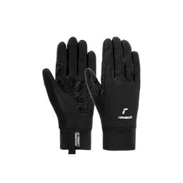Skihandschuhe Reusch "Arien STORMBLOXX", Damen, Gr. 10, silber (schwarz, silberfarben), 90% Polyester, 10% Polyurethan, mehrfarbig, Handschuhe, mit optimalen Grip