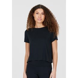 ENDURANCE ATHLECIA Funktionsshirt ATHLECIA "Sisith", Herren, Gr. 38, schwarz, 69% Modal, 31% Polyester, unifarben, normal, Rundhals, Shirts Funktionsshirt, mit stylischem R&uuml;ckendetail