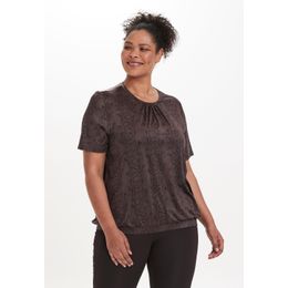 Funktionsshirt Q BY ENDURANCE "Liyeer", Herren, Gr. 46, braun (braun, schwarz), 92% Polyester, 8% Elasthan, mehrfarbig, normal, Rundhals, Shirts Funktionsshirt, aus atmungsaktivem Funktionsstretch