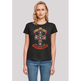 T-Shirt F4NT4STIC "Guns 'n' Roses Appetite For Destruction", Damen, Gr. M, schwarz, Obermaterial: 100% Baumwolle, oversize, Rundhals, ohne B&uuml;ndchen, Shirts T-Shirt, Premium Qualit&auml;t