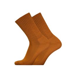 Socken UphillSport "MERINO SPORT 2er Pack", Damen, Gr. 47-50, orange, 64% Wolle, 34% Polyamid, 2% Elasthan, unifarben, Socken Socken, in atmungsaktiver Qualit&auml;t