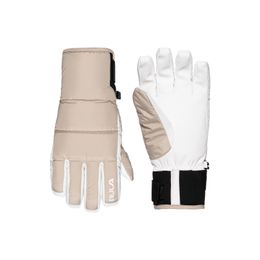 Skihandschuhe BULA "Piste", Damen, Gr. 8, beige (natur), 55% Polyester, 45% Polyurethan, mehrfarbig, Handschuhe, mit 10.000 mm Wassersäule