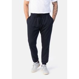 Sporthose HERO by John Medoox "JAMES Jogginghose Sportspant", Herren, Gr. 3XL, blau (navy), Sweatware, 60% Baumwolle, 40% Polyester, gerade, unten schmal lang, Hosen Sporthose, Sporthose Tapered Fit Sport Funktionsqualität für Herren