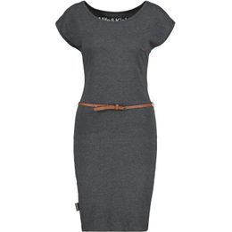 alife and kickin Blusenkleid ALIFE & KICKIN "Damen ElliAK", Damen, Gr. L, Normalgr&ouml;&szlig;en, schwarz (moonless), 65% Baumwolle, 35% Polyester, Kleider Blusenkleid