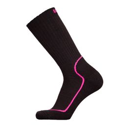 Socken UphillSport "SUOMU", Damen, Gr. 35/38, grau (grau, pink), 65% Wolle, 26% Polyamid, 8% Polypropylen, 1% Elasthan, mehrfarbig, Socken Socken, mit mehrlagiger Struktur