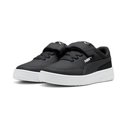 Sneaker Puma "Court Classic Clean Sneakers Kinder", Kinder, Gr. 32, schwarz, Obermaterial: Textil, Synthetik; Futter: Textil; Innensohle: Textil; Laufsohle: Gummi, Schuhe Sneaker