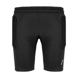 Torwarthose Reusch "Contest II Short Advance", Herren, Gr. L, EURO-Gr&ouml;&szlig;en, silber (schwarz, silberfarben), 100% Polyester, bedruckt, unifarben, kurz, Hosen, mit gepolsterten Zonen